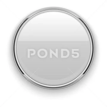 Glossy metal circle. Round button template. Blank mockup: Royalty Free ...