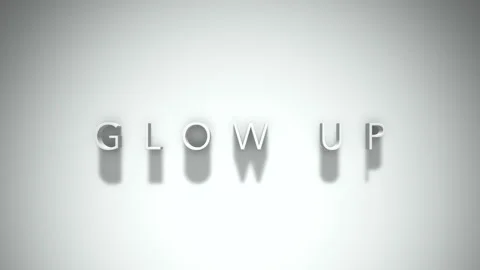 Glow Up 3D title animation with shadows ... | Stock Video | Pond5