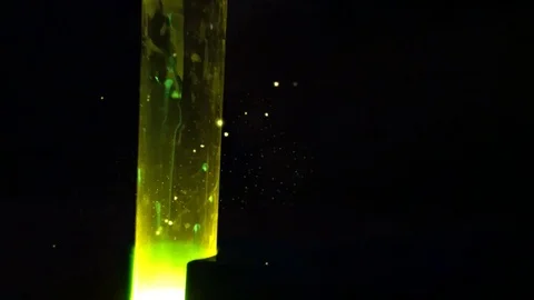 A glow in the dark science lab with spar... | Stock Video | Pond5