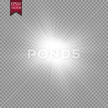 Glow light effect. Starburst with sparkles on transparent background. Vector ~ Clip Art #100839767