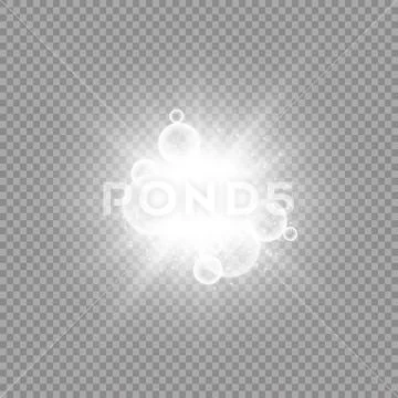 Glow light effect. Starburst with sparkles on transparent background. Vector ~ Clip Art #101637631