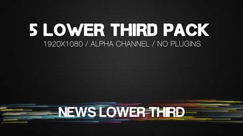 Glow Lines Lower Third (5 in 1) ~ After Effects #48683676