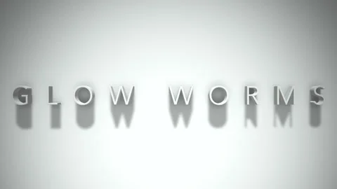 Glow Worms 3D title animation with shado... | Stock Video | Pond5