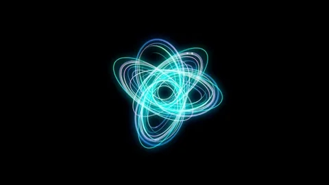 Glowing 3D geometric looping ellipses UI... | Stock Video | Pond5