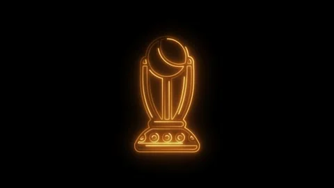 Glowing award trophy animation on black ... | Stock Video | Pond5
