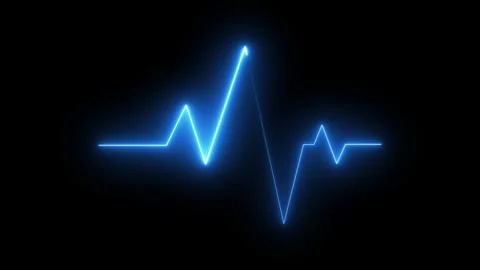 Glowing Blue EKG Heartbeat Animation on ... | Stock Video | Pond5