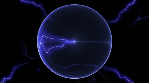Glowing Blue Electrical Energy Lightning... | Stock Video | Pond5