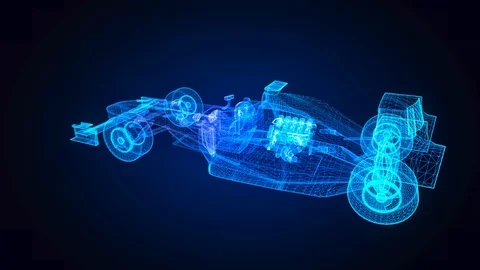 Glowing blue line formation of Formula o... | Stock Video | Pond5