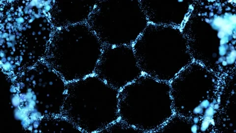 Glowing Blue Particle Zoom In Background | Stock Video | Pond5