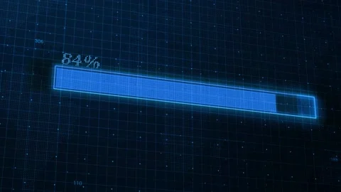 Glowing blue waiting loading bar animati... | Stock Video | Pond5