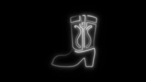 Glowing Boot Icon and Symbol in HD Video... | Stock Video | Pond5
