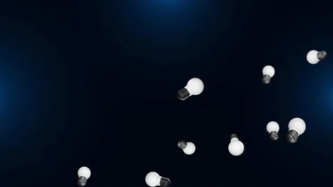 glowing bulb lights falling Loop animati... | Stock Video | Pond5