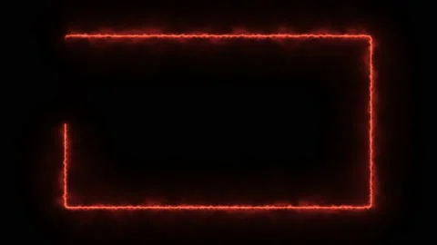 Glowing burning light rectangle frame sh... | Stock Video | Pond5