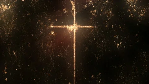 Glowing Christian Cross Loop | Stock Video | Pond5