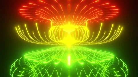 Glowing colorful cascade lines abstract ... | Stock Video | Pond5