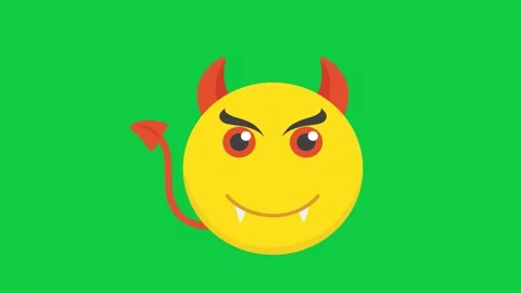 Devil Emoji Green Screen Stock Footage ~ Royalty Free Stock Videos | Pond5