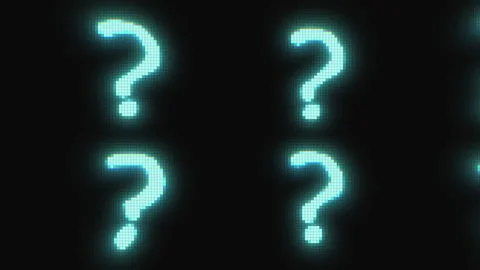 Glowing different colored question marks... | Stock Video | Pond5