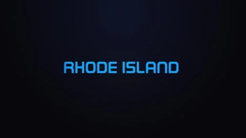 Glowing explosion RHODE ISLAND text reve... | Stock Video | Pond5