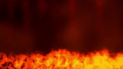 Glowing fire flames burning border effec... | Stock Video | Pond5