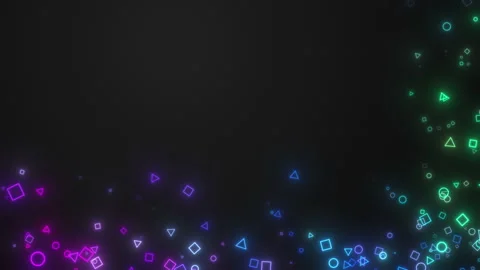 Glowing Gaming Shapes Background | Stock Video | Pond5