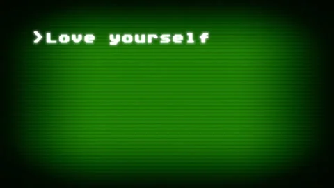 Glowing green text decoding on vintage C... | Stock Video | Pond5