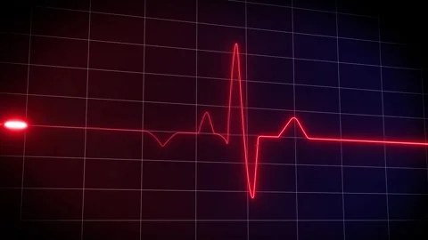 Glowing Heartbeat line icon animation. E... | Stock Video | Pond5