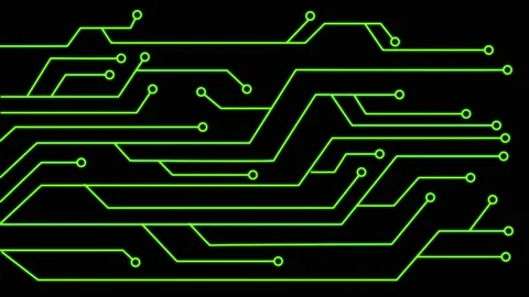 Glowing Light green color Motherboard ci... | Stock Video | Pond5