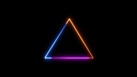 Glowing line triangle frame animation. B... | Stock Video | Pond5