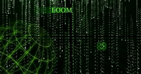 Glowing Loom Network (LOOM) symbol again... | Stock Video | Pond5