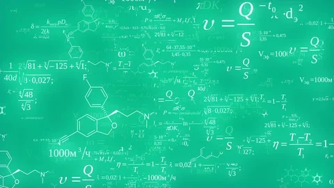 Glowing Math Formulas Flying to the Cam... | Stock Video | Pond5