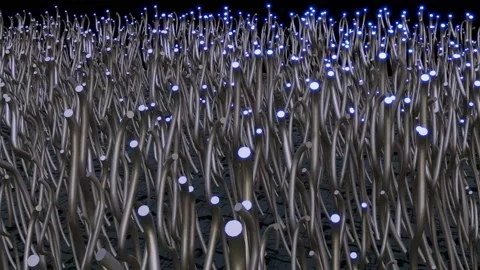 Glowing Nano wires , fiber optic filamen... | Stock Video | Pond5