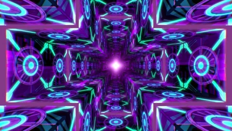 Glowing neon color texture light vj loop... | Stock Video | Pond5