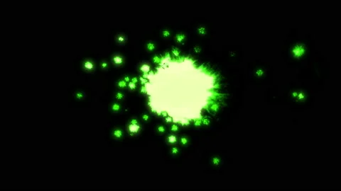 Glowing Neon Green Paint Splatter on Bla... | Stock Video | Pond5
