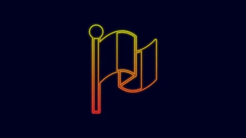 Neon Flag For Stock Videos – Royalty-Free HD & 4K Videos