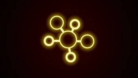 Glowing neon line Mind map infographic i... | Stock Video | Pond5