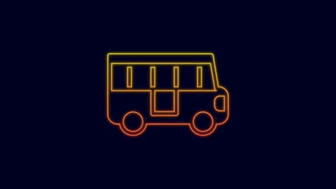 Neon Bus Stock Video Footage | Royalty Free Neon Bus Videos | Pond5