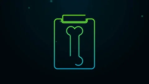 Glowing neon line X-ray shots icon isola... | Stock Video | Pond5