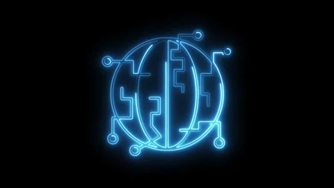 Glowing neon network globe animation on ... | Stock Video | Pond5