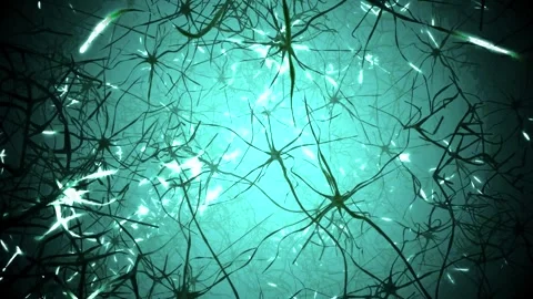 Glowing neurons realistic animation in t... | Stock Video | Pond5