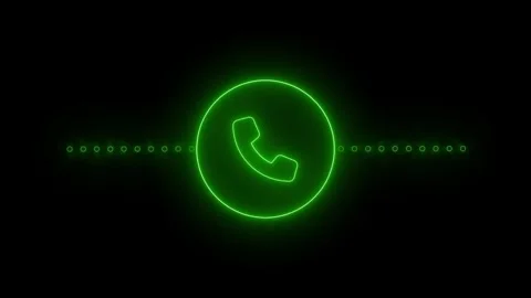Glowing Phone Icon with Sound Waves Anim... | Stock Video | Pond5