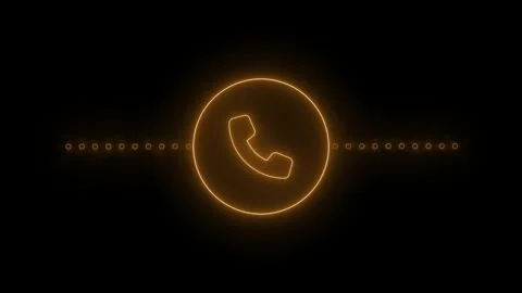 Glowing Phone Icon with Sound Waves Anim... | Stock Video | Pond5