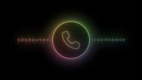 Glowing Phone Icon with Sound Waves Anim... | Stock Video | Pond5