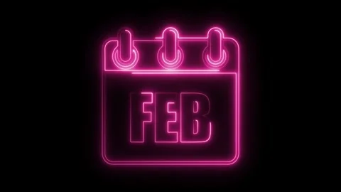 February In Neon Stock Videos – Royalty-Free HD & 4K Videos