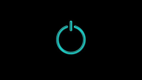 Glowing power button icon. Power button ... | Stock Video | Pond5