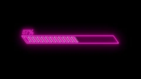 Glowing Progress Bar Completion, Glowing... | Stock Video | Pond5