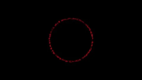 Glowing Red Energy Ring with Abstract VF... | Stock Video | Pond5