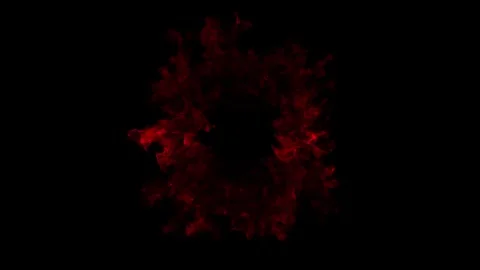 Glowing red energy ring animation on bla... | Stock Video | Pond5