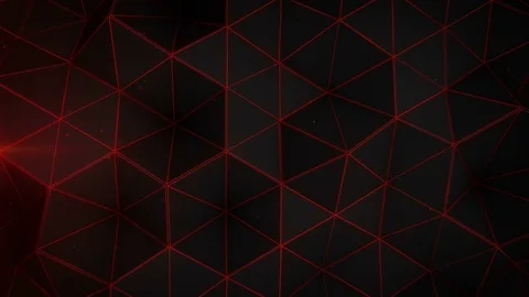 Glowing red triangle polygons background... | Stock Video | Pond5