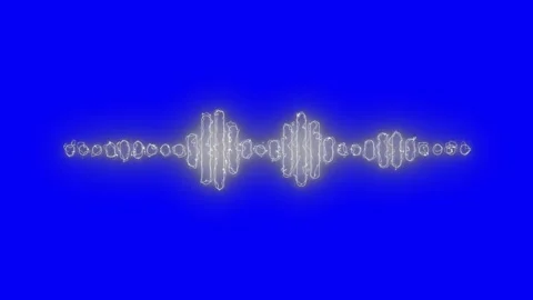 Glowing Soundwave Audio Animation on Blu... | Stock Video | Pond5