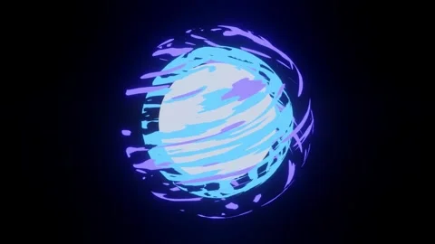 Glowing sphere in hand drawn style. Styl... | Stock Video | Pond5
